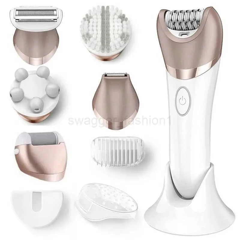 6-in-1 Rechargeable Epilator & Electric Shaver Kit: Smooth Skin ...