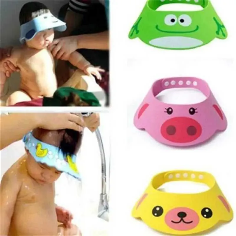 Soft Adjustable Children's Shower Cap - Protect Eyes & Ears! Waterproof ...