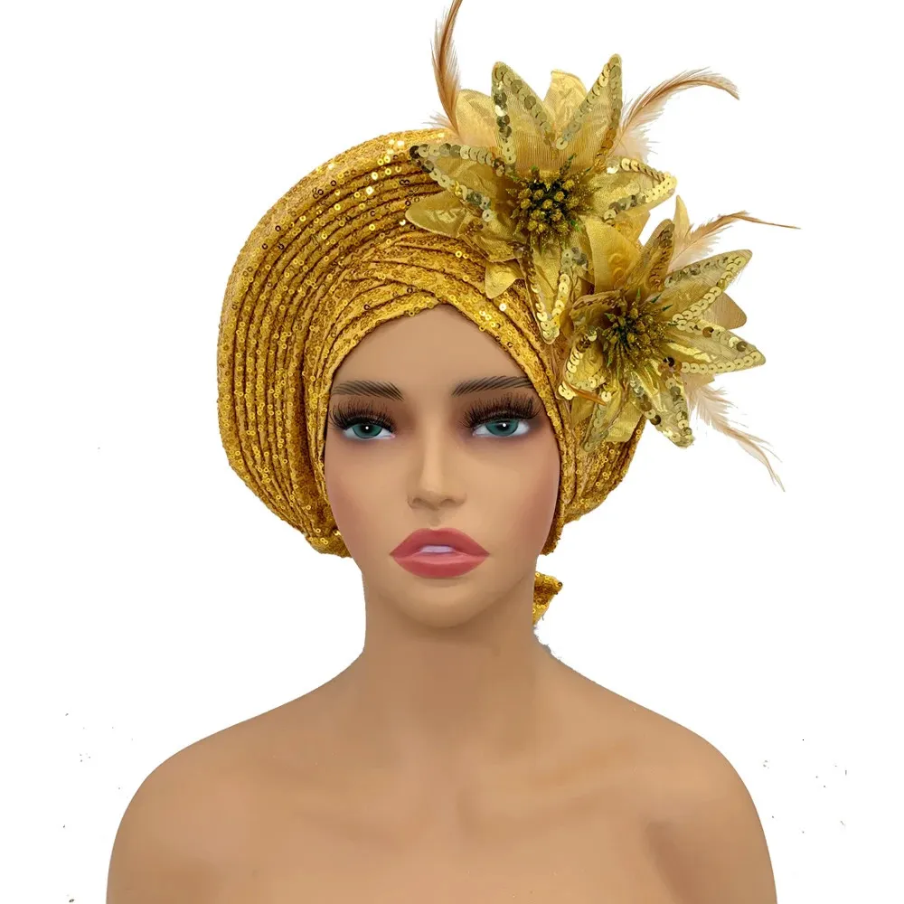 Elegant African Wedding Head Wraps: Premium Quality, Sequined Gel ...