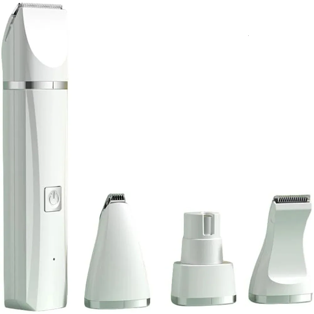 Dog Hair Clipper 4-in-1 Grooming Set Low Noise USB Rechargeable for ...