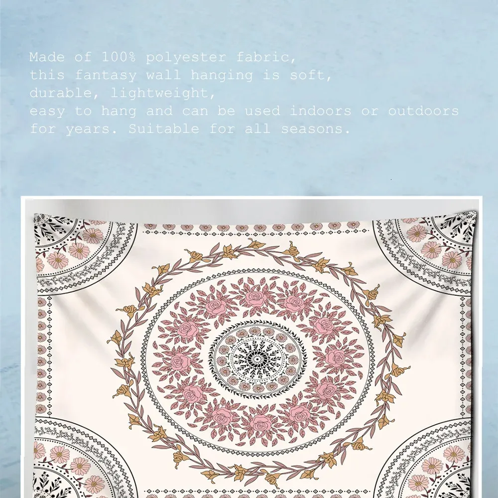Flower Mandala Tapestry Wall Hanging - Large Boho Wall Decor, Free ...