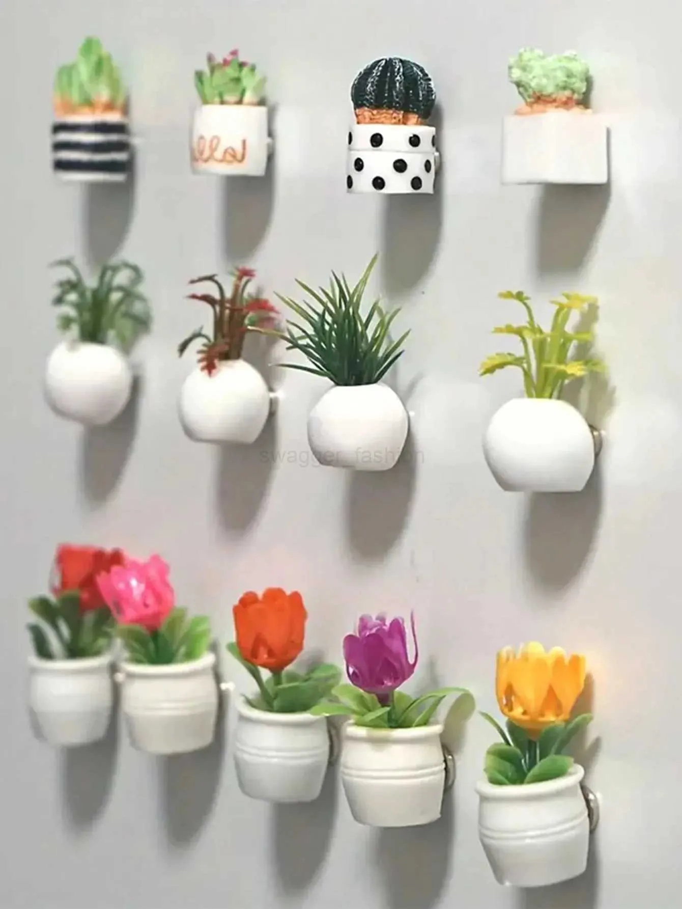 Flower-Shaped Cactus bar magnets for DIY Home Decor
