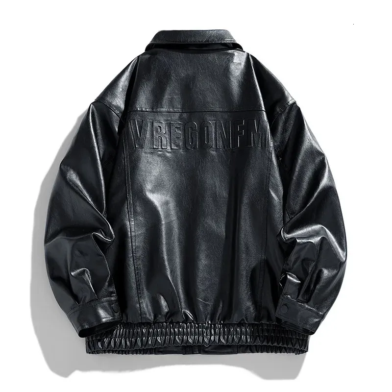 Autumn Style Steel Stamp Letter Printed PU Leather oversized Autumn Style Steel Stamp Letter Printed PU Leather oversized