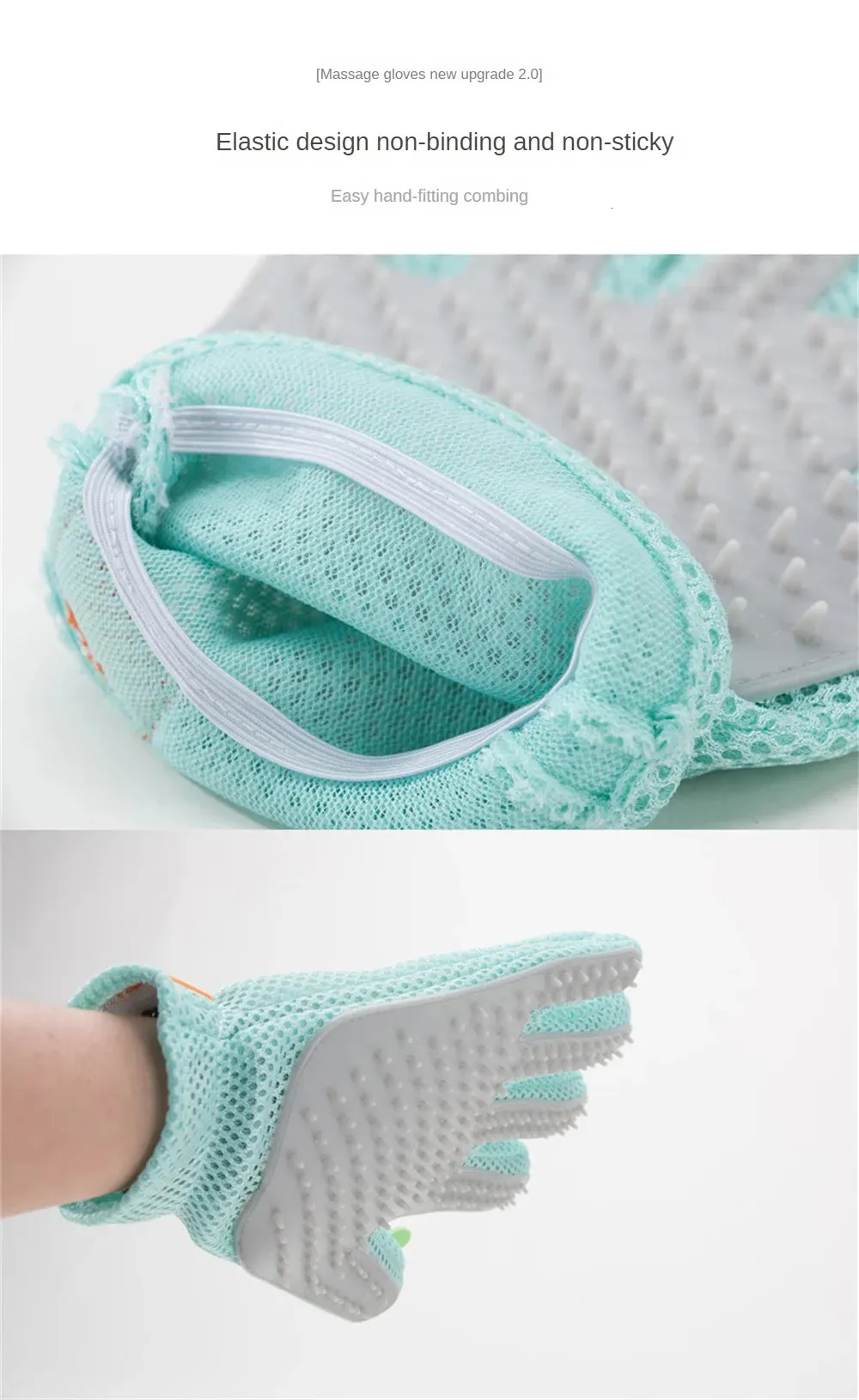 Pet Deshedding Brush Glove Dog Cat Grooming Glove Brush Comb from ...