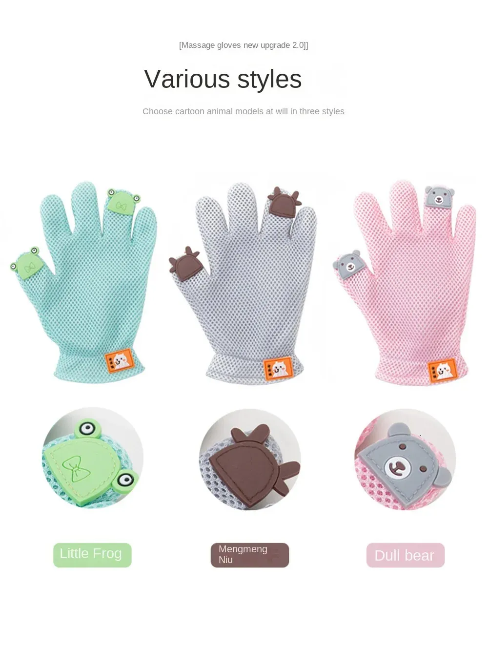 Pet Deshedding Brush Glove Dog Cat Grooming Glove Brush Comb from ...