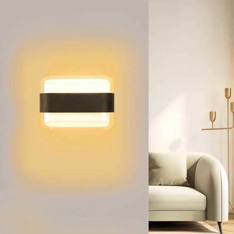 Modern LED Wall Light - 10W Indoor Lighting Fixture for Living Room ...