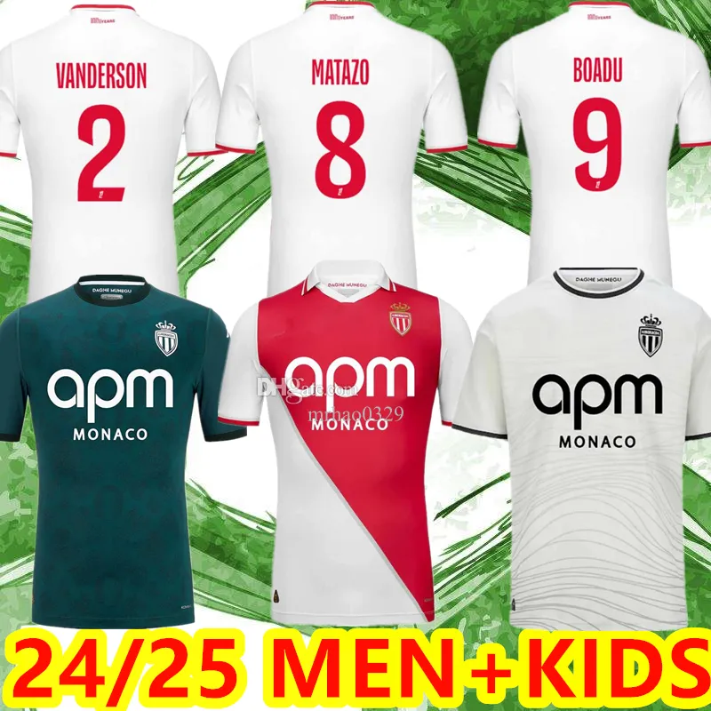 DHgate.com:2024/25 AS Monaco Home Jersey, Purple, for Men, Kids & Youth ...