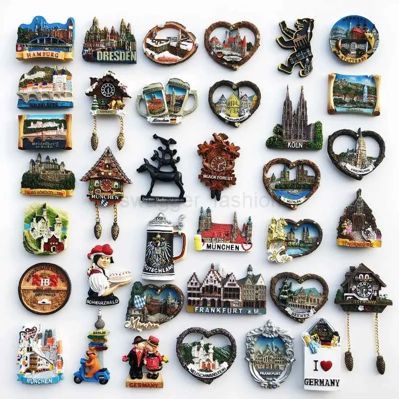 Germany Travel Souvenir Fridge Magnets: Resin Painted Decorations ...