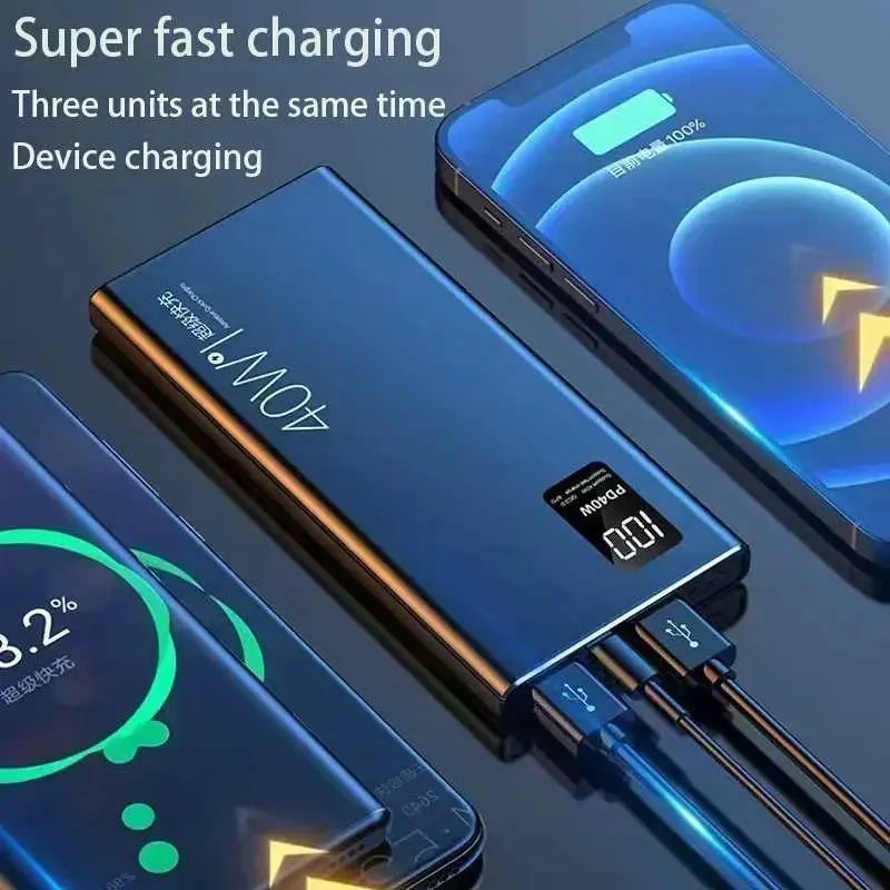 High-Capacity 40W Super Fast Portable Charger: 200000mAh Digital ...