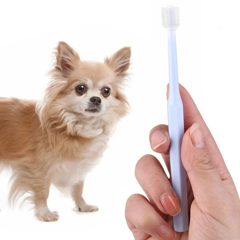 360 Degree Teeth Whitening Dog Cat Soft Toothbrush Oral Care Puppy ...