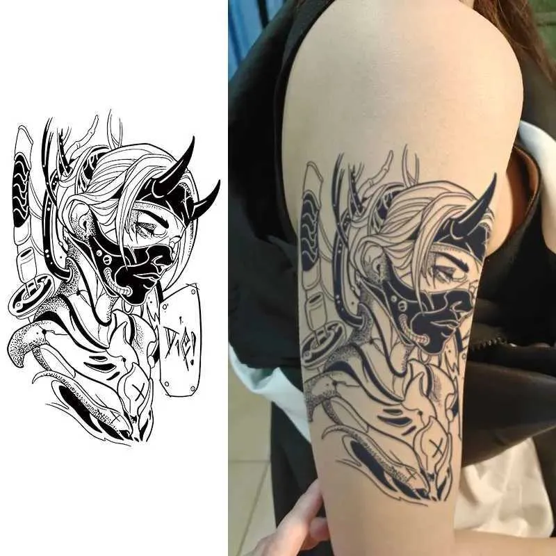 Japanese Demon Temporary Tattoos Waterproof, Realistic, Semi Permanent ...