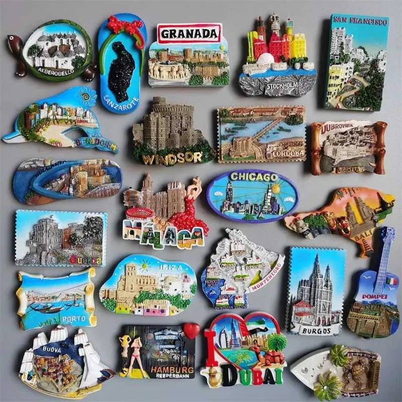 Travel Fridge Magnets Collection - Spain, Germany, Croatia, Bali, USA ...