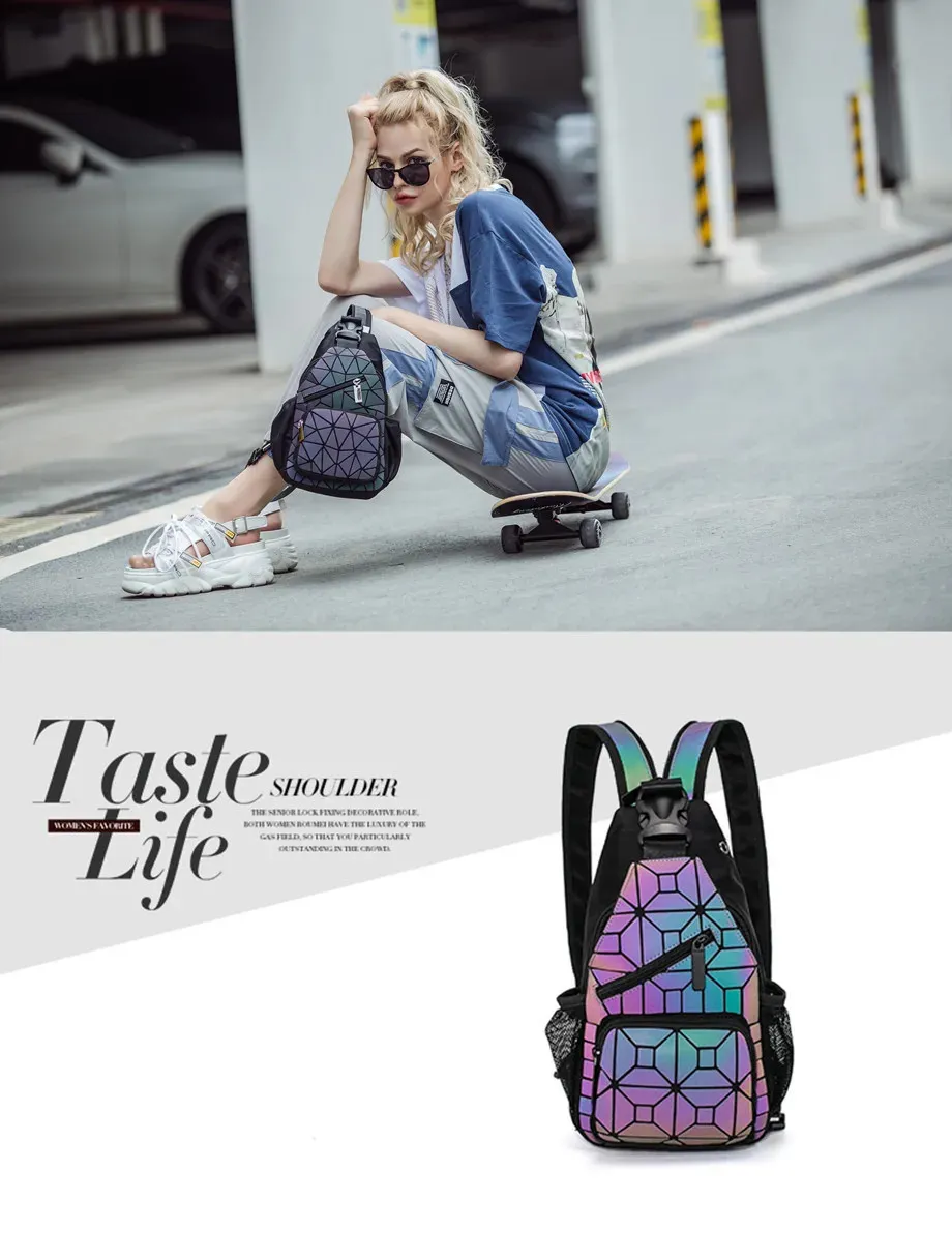 Luminous Geometric Backpack: Stylish & Functional! Shop Now for Women's ...