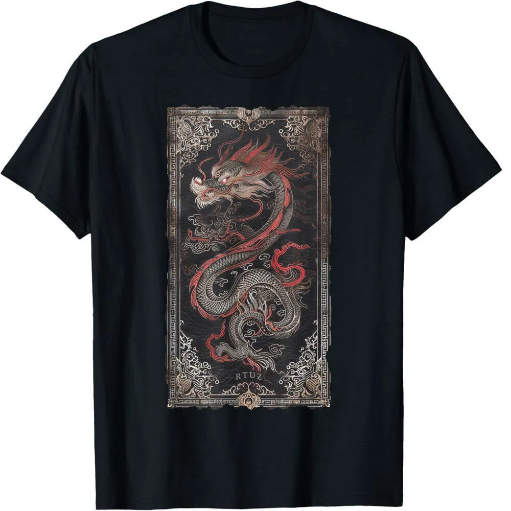 Elegant Dragon Graphic Tee: Premium Quality Men's Short Sleeve T-Shirt ...