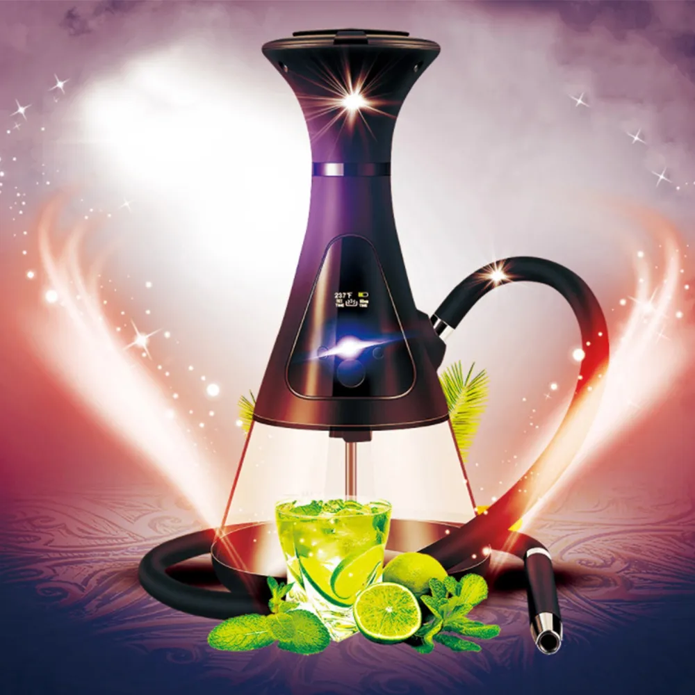 Choicest Electron Shisha Set LED Hookah With Electrical Heating Tobacco ...
