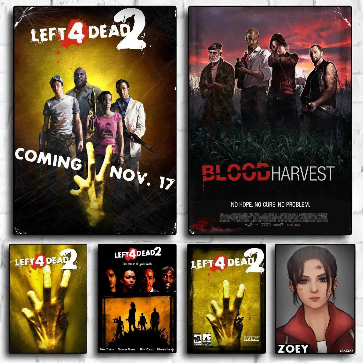Left 4 Dead 2 Poster - Zombie Game Canvas Art Print, Modern Wall Decor ...