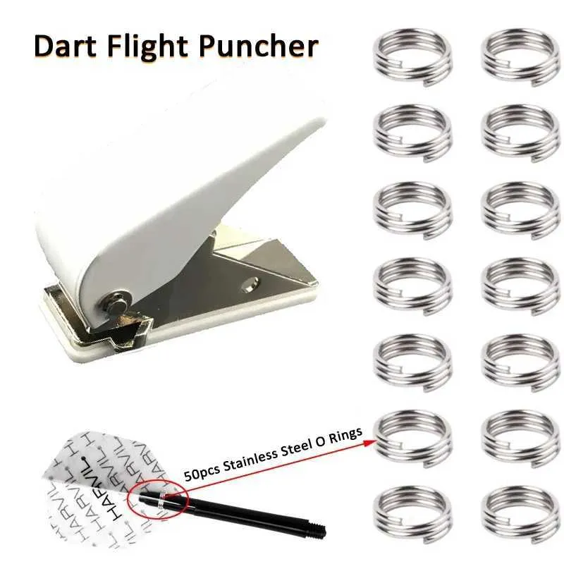 Darts Flight Punch & Retainer Set - Precision Hole Punch Tool + 50 ...