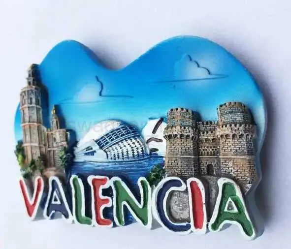 Valencia Spain Fridge Magnet: 3D Handmade Resin Ornament For Home Decor ...