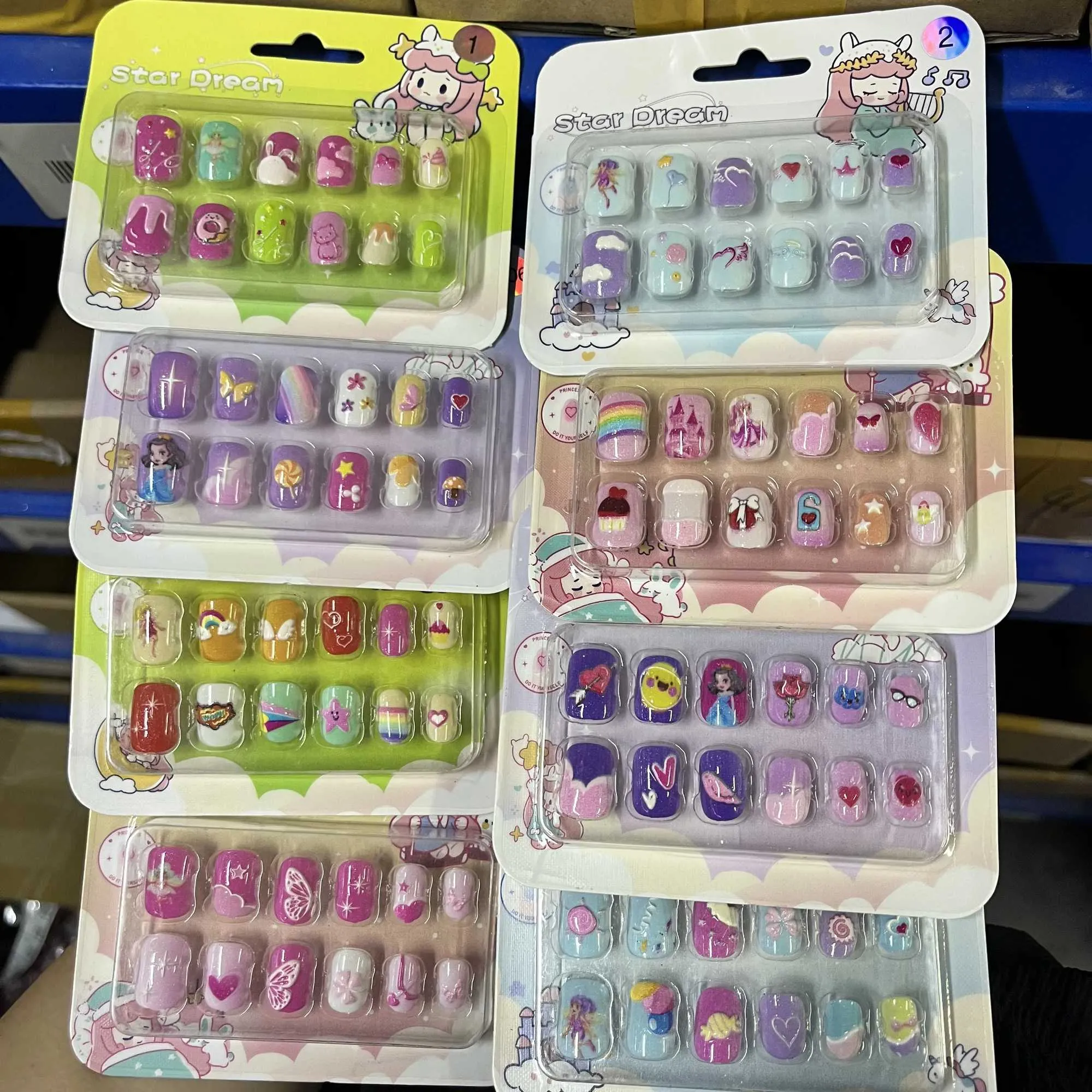 Princess Dress Up Kawaii Fake Nails For Girls Cute Pretend Play Toy ...