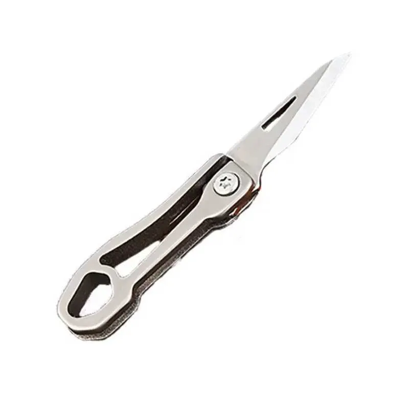 Keychain Knife Portable Titanium Folding Knife Mini Retractable Knife ...