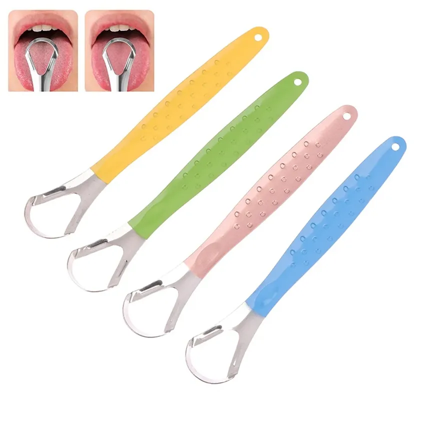 Premium Stainless Steel Tongue Scraper Set - Oral Hygiene for Adults ...