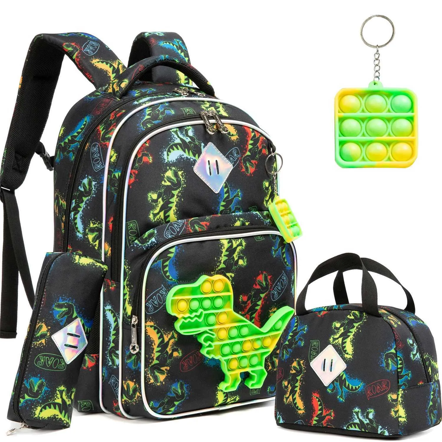 Kids Backpack & Lunchbox Set: Premium Elementary School Bag for Boys ...