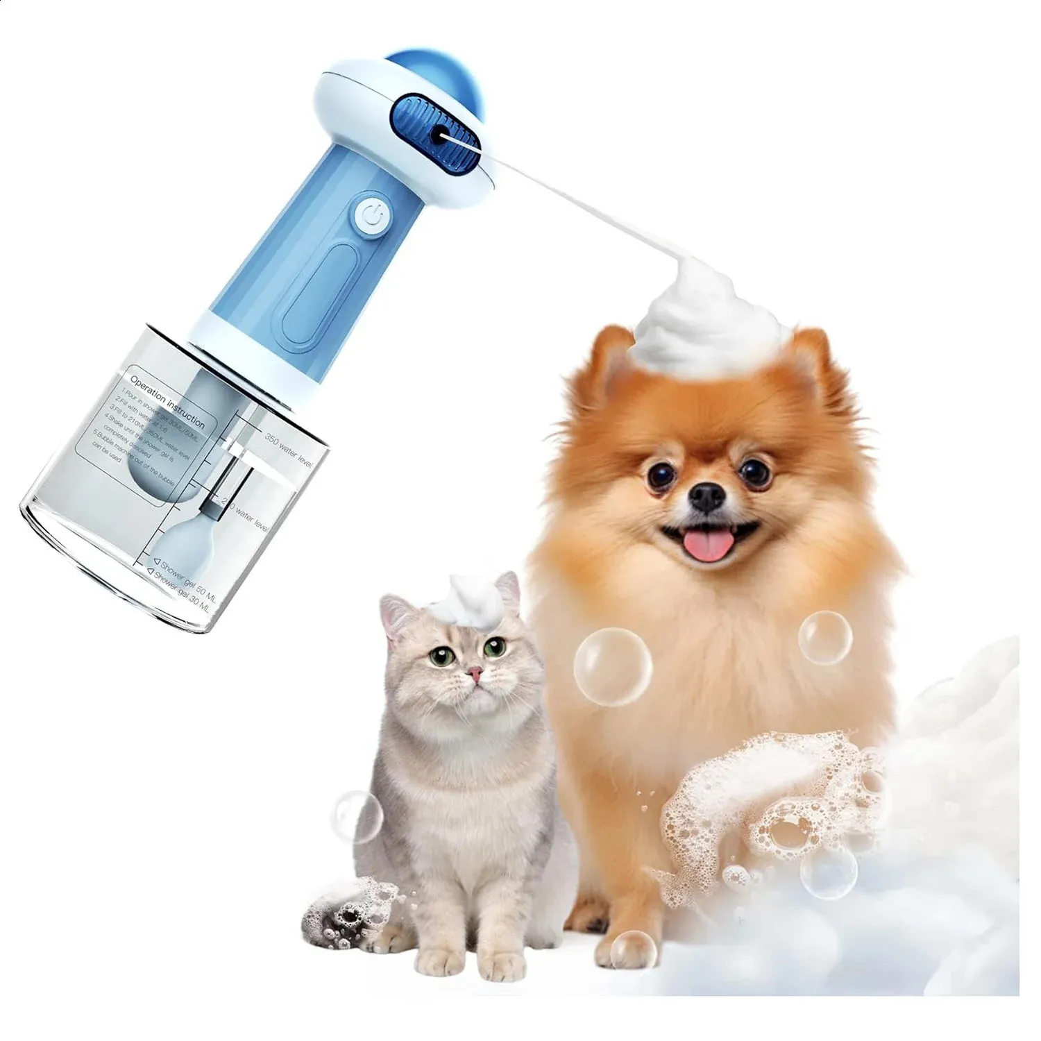 PawPartner IP7 Waterproof Electric Dog Shower Automatic Magnetic ...
