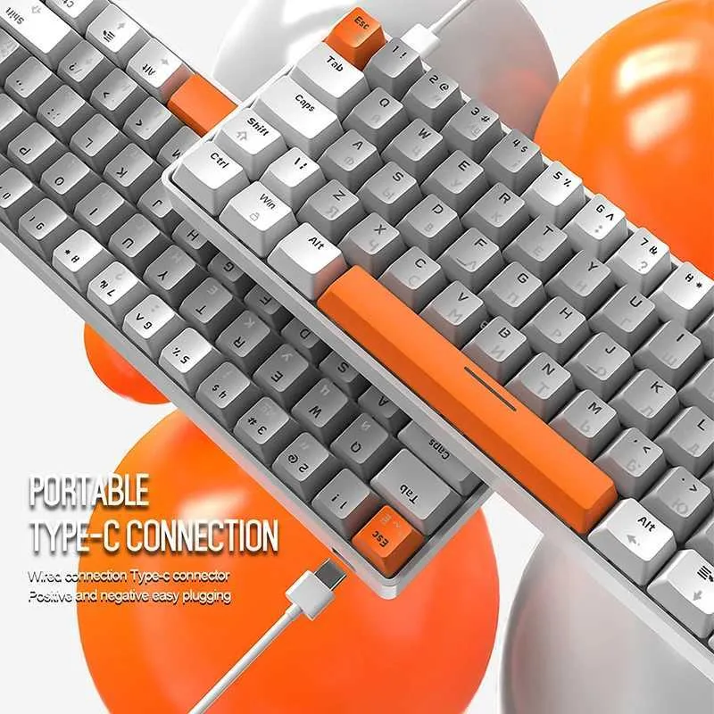 Mini RGB Mechanical Quiet Mechanical Keyboard With Blue/Red Switch ...