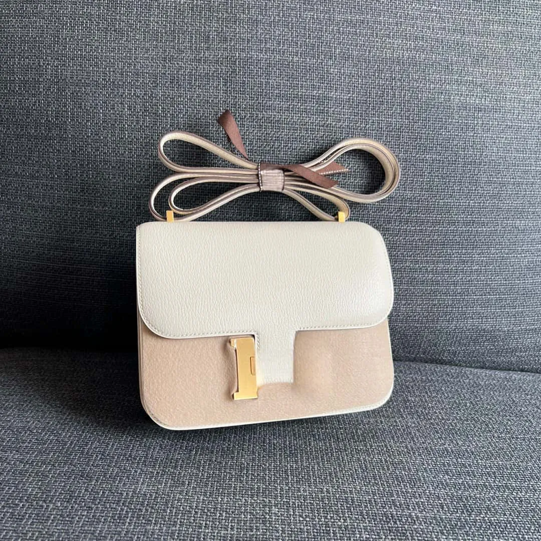 Handmade Genuine Leather Goat Tote White Designer Bag With High Quality ...