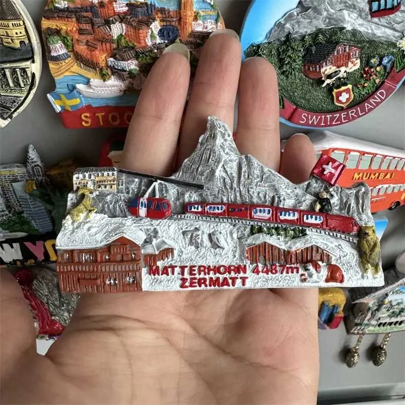Switzerland Souvenir Fridge Magnets: Basel, Zermatt, Matterhorn & More ...