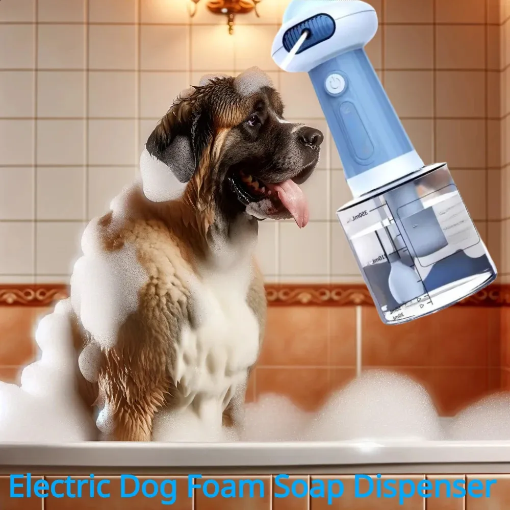 Electric Dog Foam Soap Dispenser Battery Operated 350ml Capacity IPX7 ...
