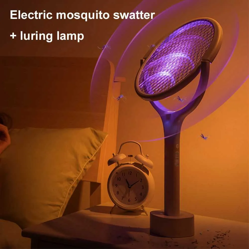 5-in-1 Rechargeable Bug Zapper Racket with LED Lamp - Safe, Adjustable ...