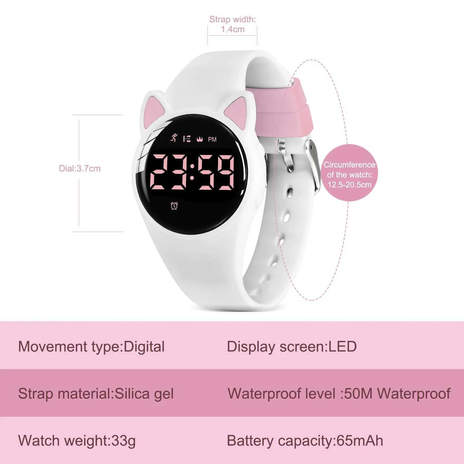 Kids Digital Activity Tracker Watch with Alarm Clock - Step Counter for ...