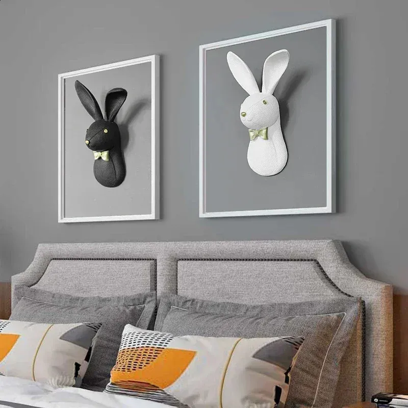 Resin Bunny Rabbit Statue: Charming Rabbit Decor Figurine, Modern ...