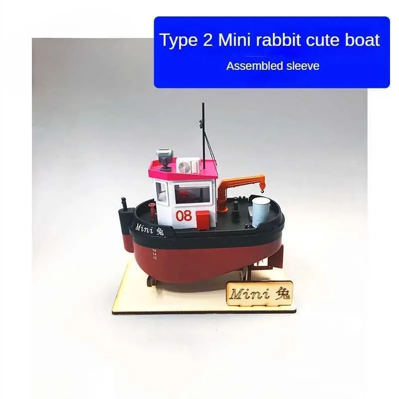 Mini RC Boat Adorable Tugboat Assembly Model Kit, Q Version Electric ...
