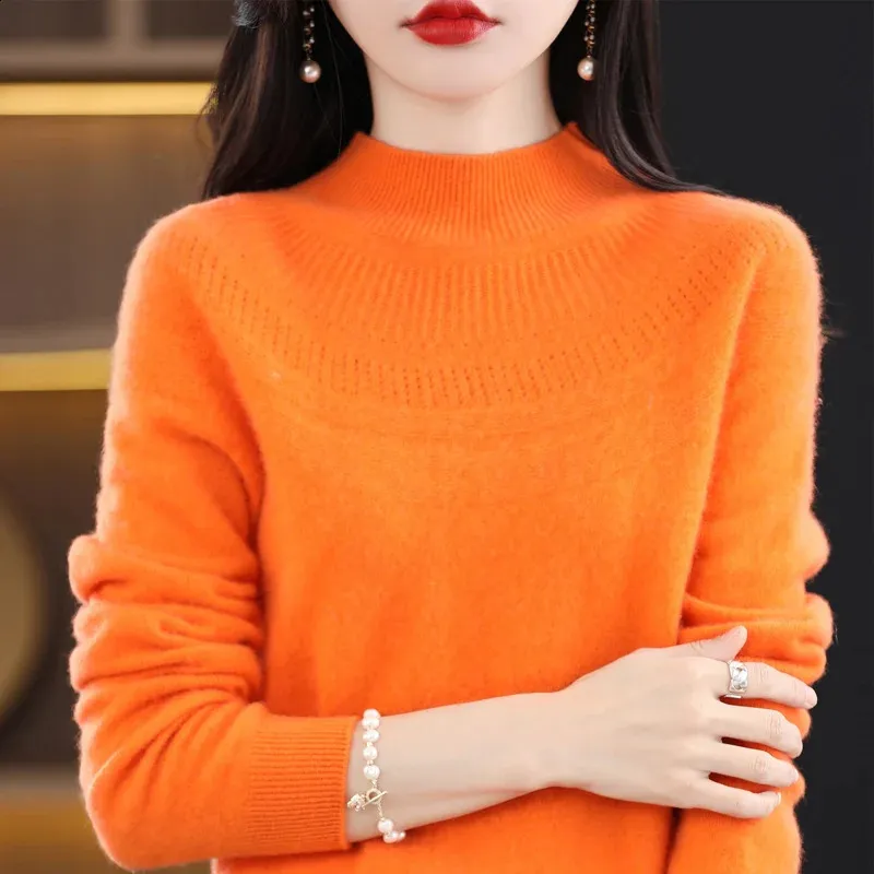 Knitted Sweater Loose Fit Acetate Knit Batwing Sleeve Pullover for ...