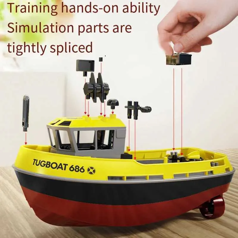 Full Scale Remote Control Tugboat With Dual Motors 1:72 Scale ...