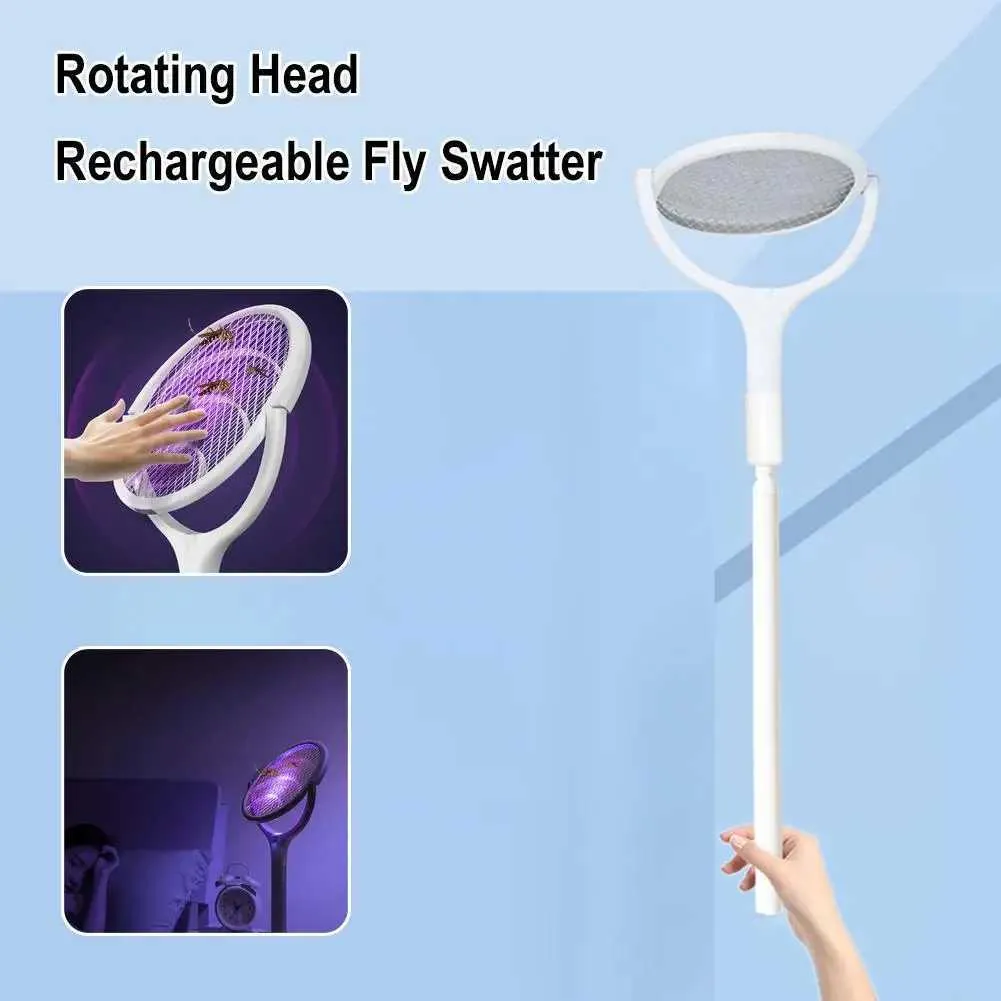 6-in-1 Rechargeable Mosquito Zapper Wand - 3500V Bug Killer Lamp ...