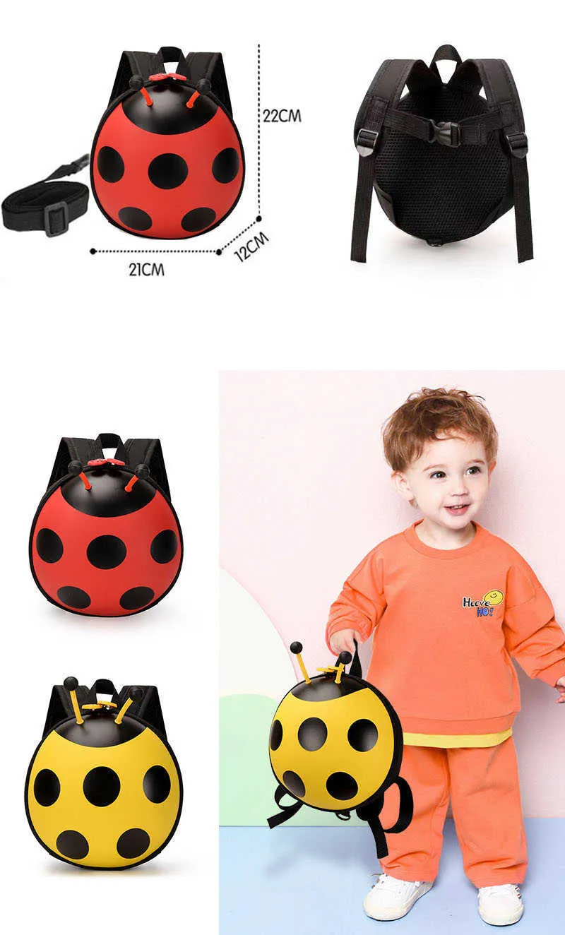DHgate.com:Ladybug Kids Backpack with Leash - Toddler Backpack for 1-3 ...