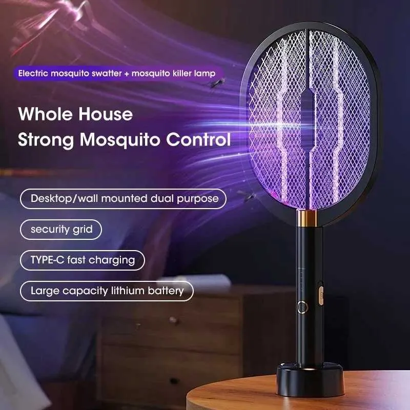 3000V Electric Bug Zapper Racket: Rechargeable Mosquito Swatter & LED ...
