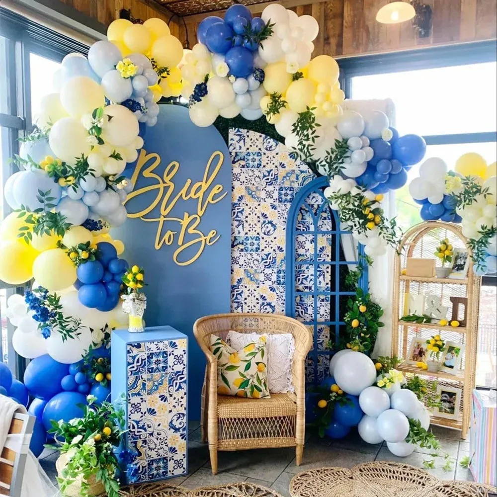 Royal Blue & Lemon Yellow Balloon Garland Arch Kit - - Perfect for ...
