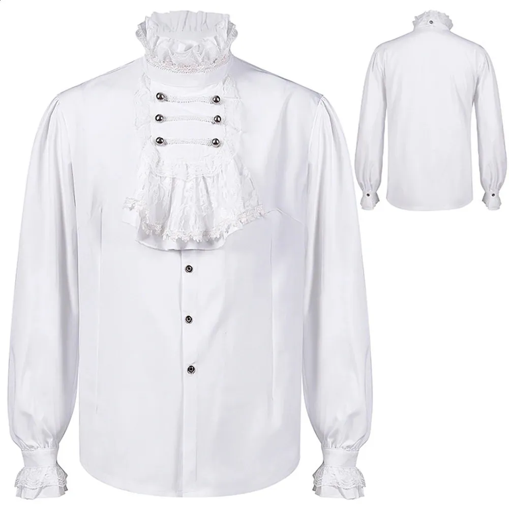 Retro Victorian Lace Ruffle Collar Shirt: Gothic Medieval Style, Shop ...