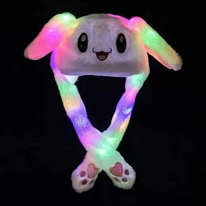 Cute Moving Bunny Ears Hat: Soft Plush Rabbit Cap for Parties & Fun ...