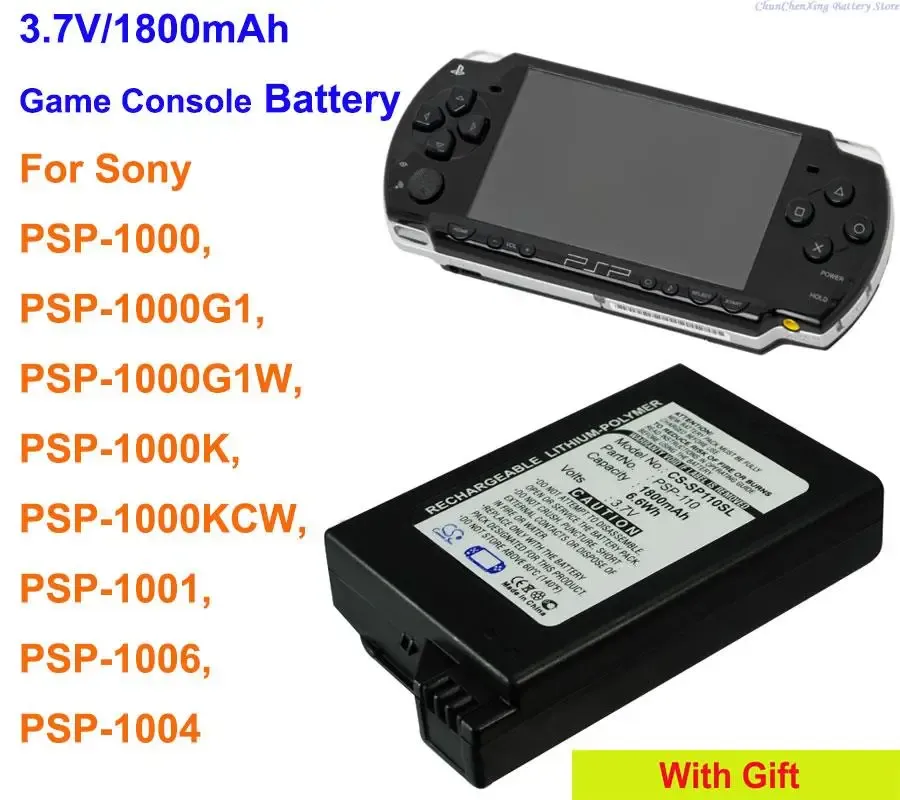 Replacement Battery for Sony PSP 1000 - 1800mAh Extended Life PSP ...