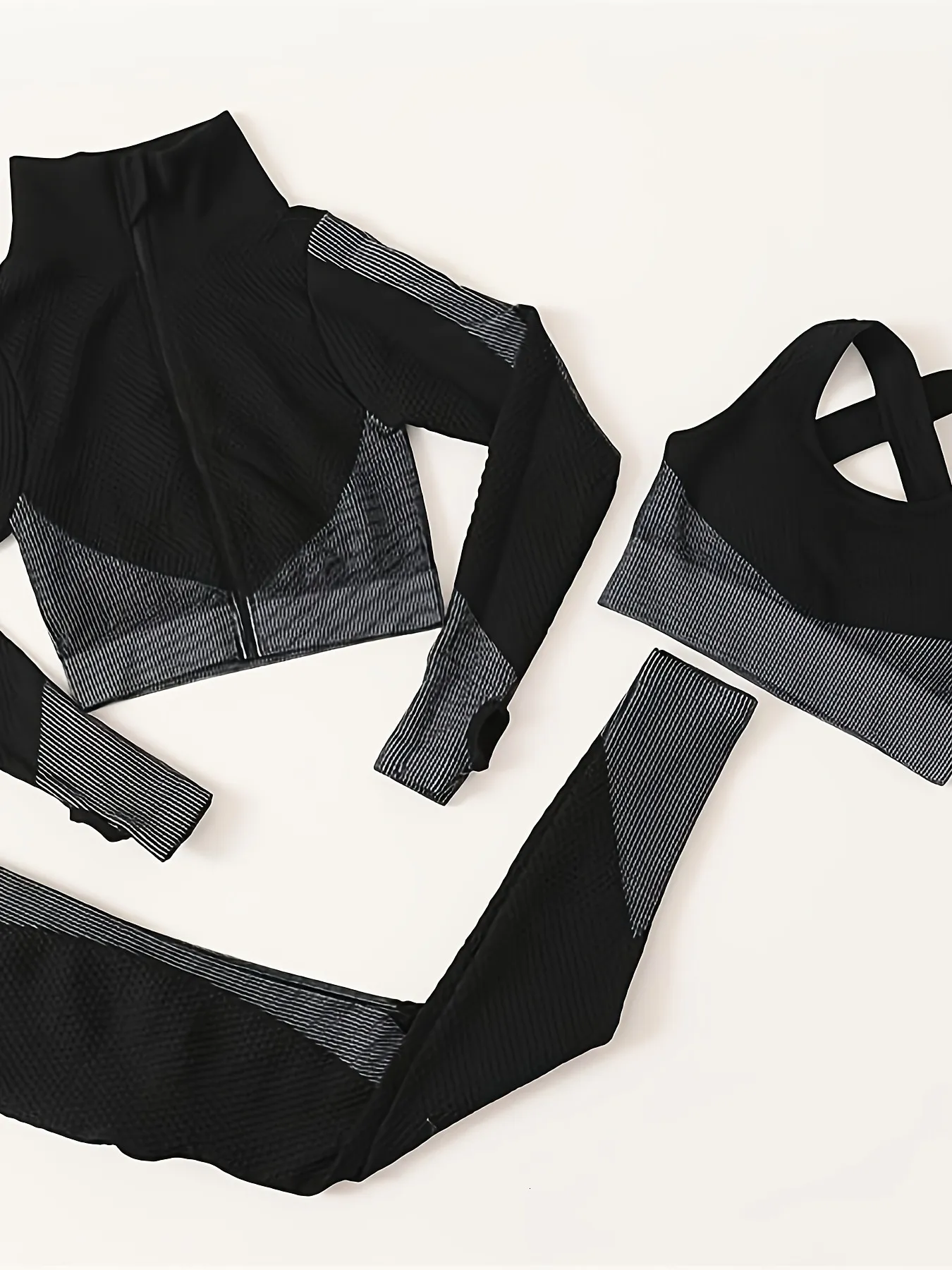 Wind Seamless Set: Shockproof Sports Suit, High Waisted Yoga Pants ...