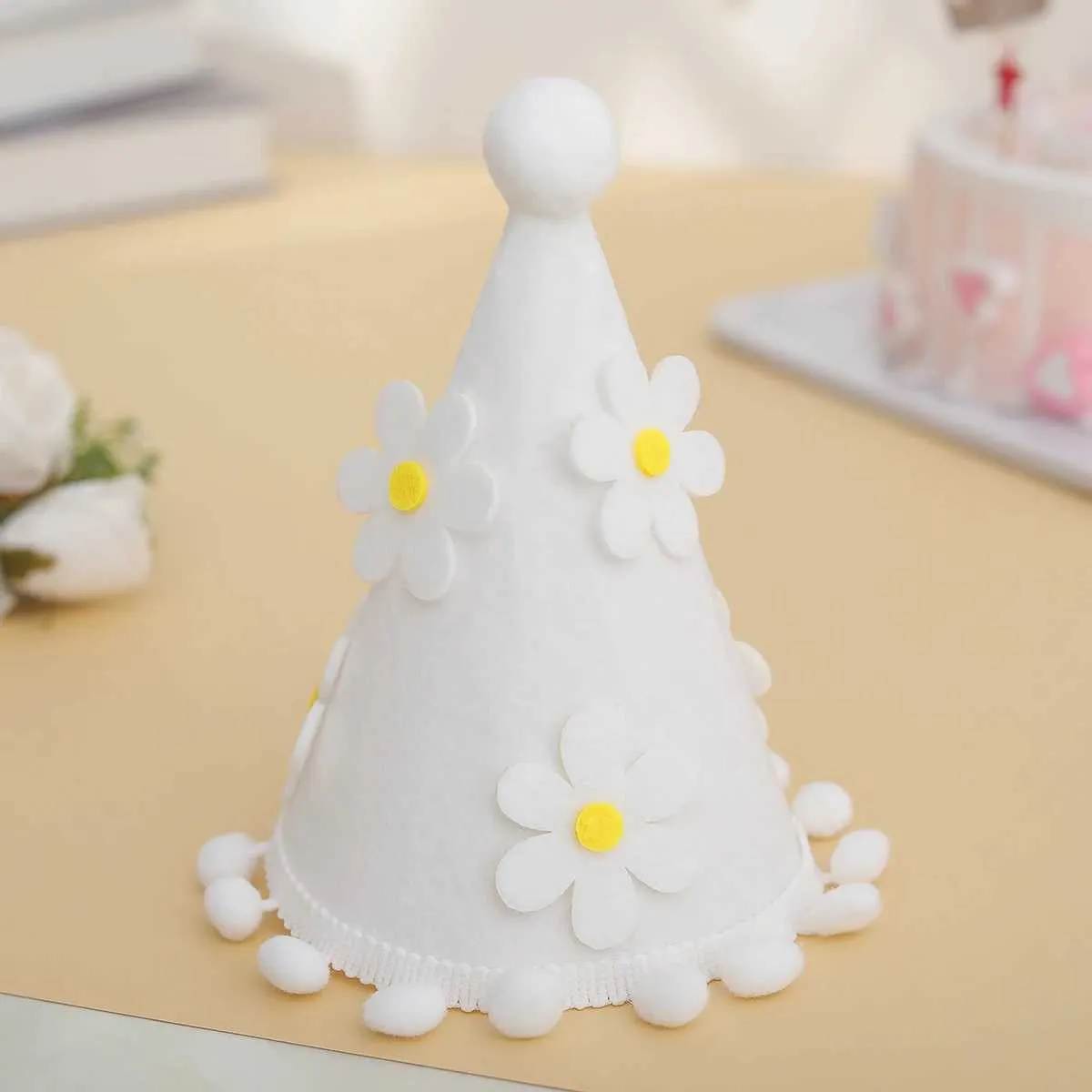 Clear Yellow Daisy Birthday Party Hat - Cute Flower Decoration, Shop ...