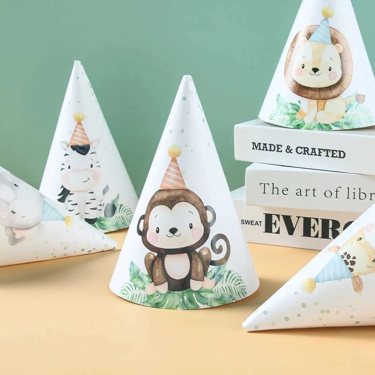 Zoo Animals With Birthday Hats Audrey's Party Animal Birthday Party