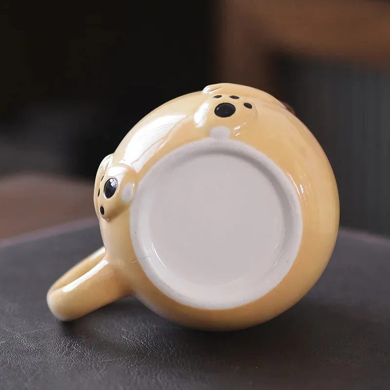 Cute Ceramic Animal Mug: 3D Cartoon Coffee Cup, Frog & Hedgehog Design ...