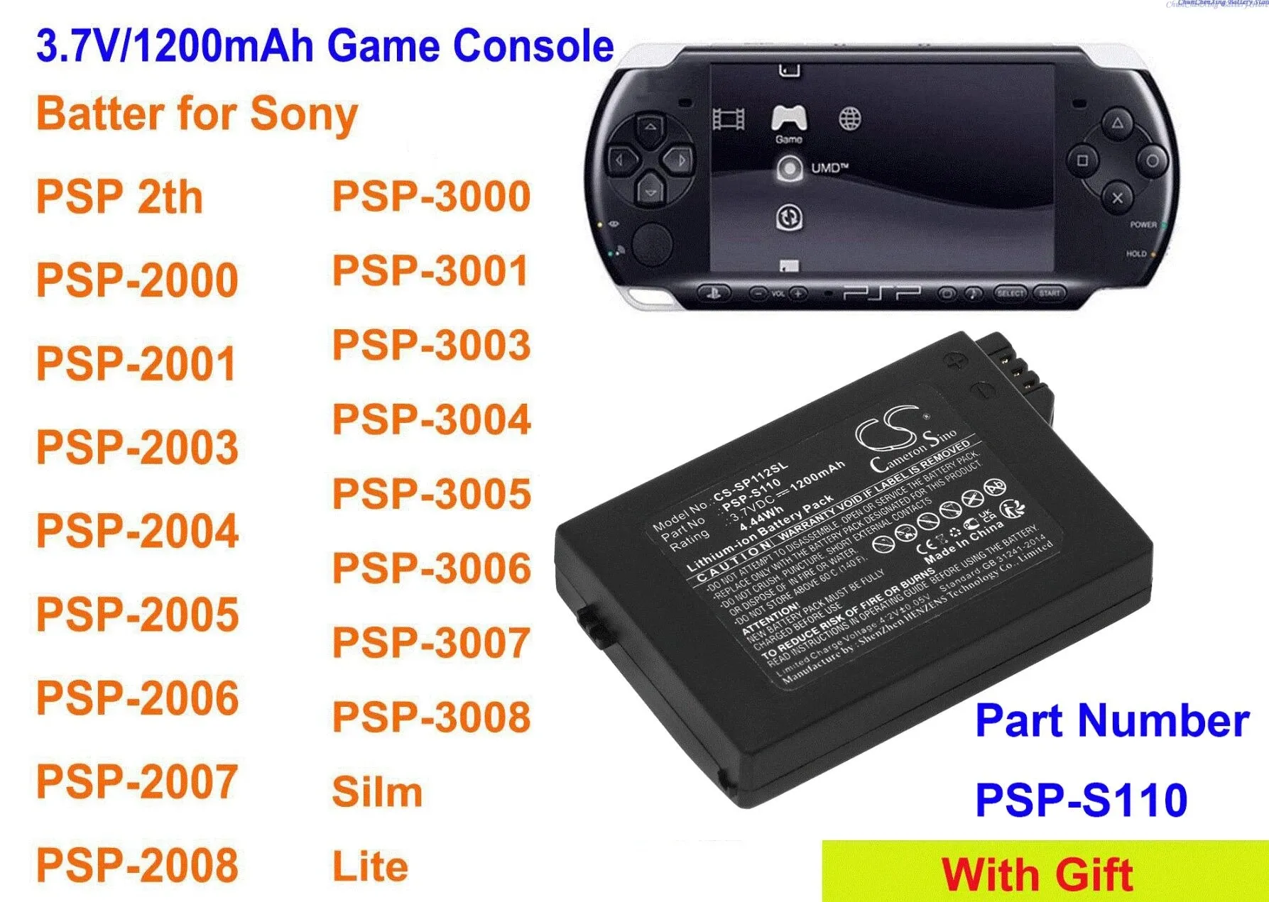 DHgate.com:Cameron Sino 1200mAh Battery PSP-S110 for Sony PSP-2000, PSP ...