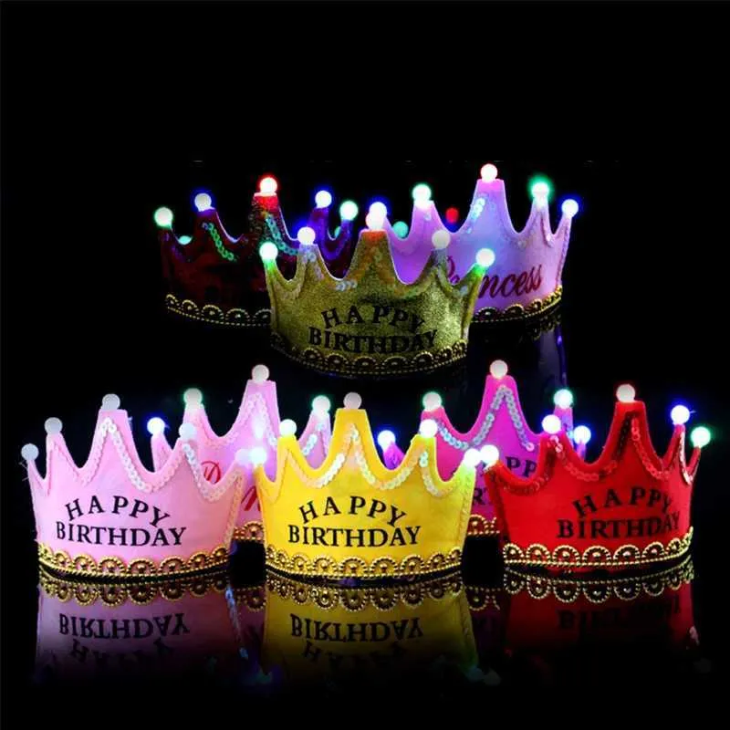 Crown Headband Light Up Headbands: Festive Party Crown Hats For Kids ...
